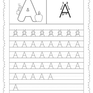Teaching Cursive Letter Tracing Font Dotted Letters for School Kids ...