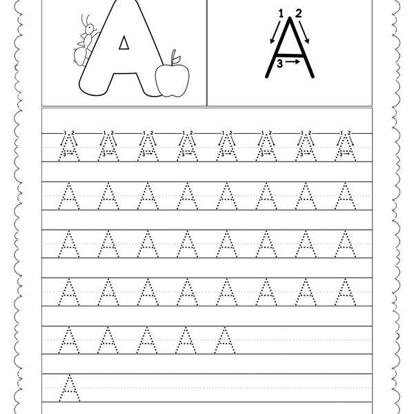 Teaching Print - Letter Tracing Font - Dotted Letters for School Kids ...