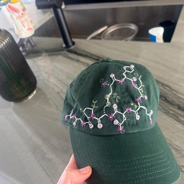 Custom Embroidered Chemical Structure Baseball Cap, Science Gift - Etsy
