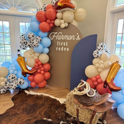 First Rodeo Birthday First Rodeo Party Backdrop Cowboy Theme First ...