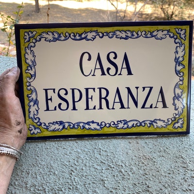 House Number Spanish, Signs for Home, Personalized Tile, Ceramic House ...