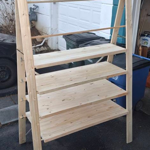 DIY Collapsible Clothing Shelf Plans | Craft Fair Shelf Tutorial | How ...