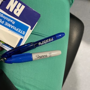 Mini Sharpie for Badge Reel, Nurse Mini Pen Keychain, Badge Reel Mini ...