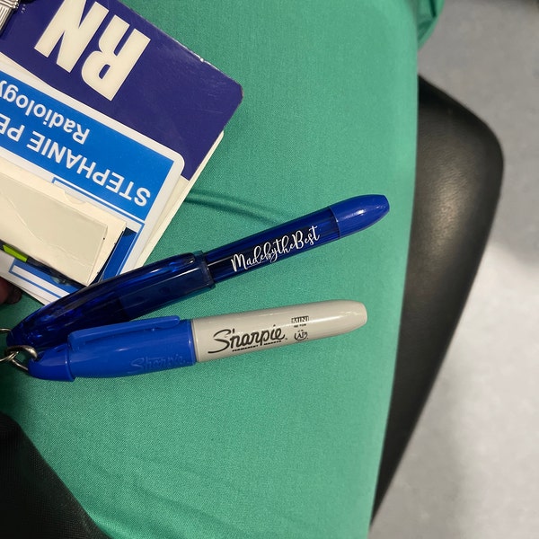 Mini Sharpie for Badge Reel, Nurse Mini Pen Keychain, Badge Reel Mini ...