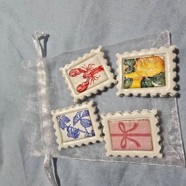Assorted Stamp Magnets (set of 4) - Etsy