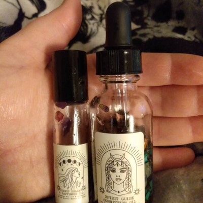 Spirit Guide Connection Botanical & Crystal Infused Oil Intention Oil ...
