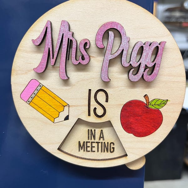 Rotating & Spinning Teachers Sign With 6 Status Messages for the Door ...