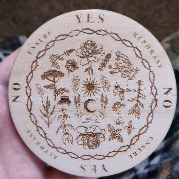 Pendulum Board Kit Herbal | Wooden Scrying Board Plants | Medicine ...