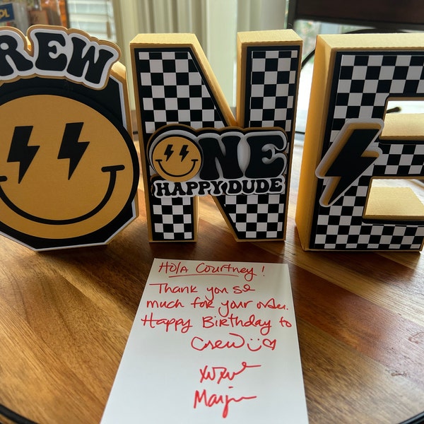Happy Dude 3D Letters, Happy Dude Birthday, One Happy Dude Birthday ...