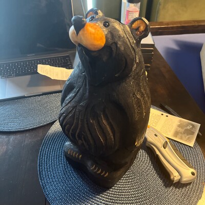 Chainsaw Carved Rail Bear - Etsy