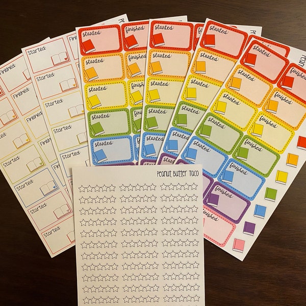 Star Rating Planner Stickers - Book Ratings Planner Stickers - Book ...
