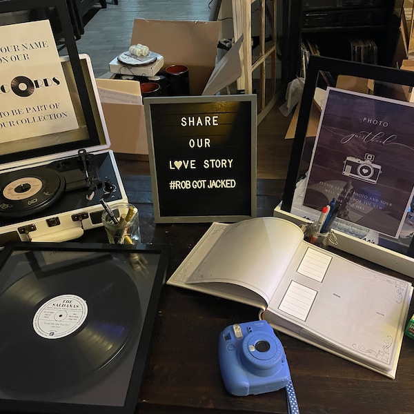 Custom Label for 12 Inch Vinyl Record, Bold Text Personalized Matte ...