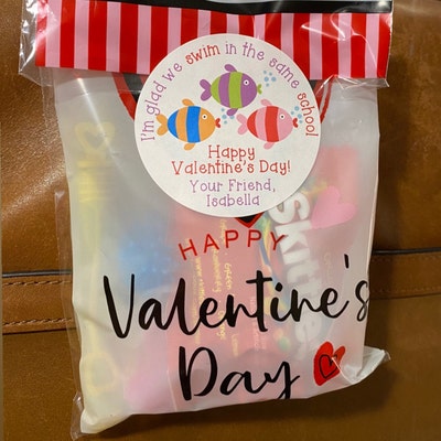 Swim in the Same School Sticker, Valentine's Day Personalized Gift ...