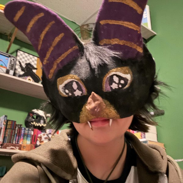 Zombie Moss Cat Therian Mask - Etsy