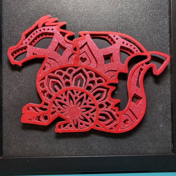 Dragon Layered SVG 4 Layer Animal Svg, Cricut Projects, Multi Layer Svg ...