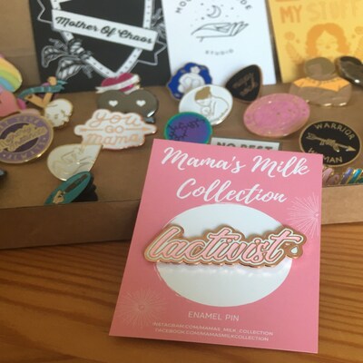 Lactivist Glitter Hard Enamel Pin - Etsy UK