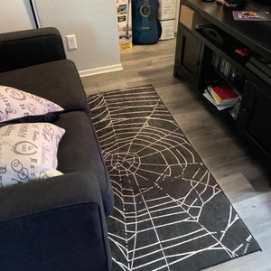 Spider Web Rug, Halloween Rug, Halloween Decor, Halloween Decor Carpet ...