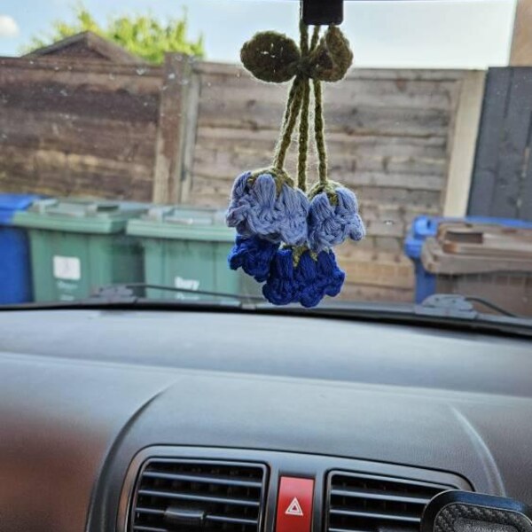 Frog in a Basket Car Charm, Crochet Car Accessory, Frog Car Hanging ...