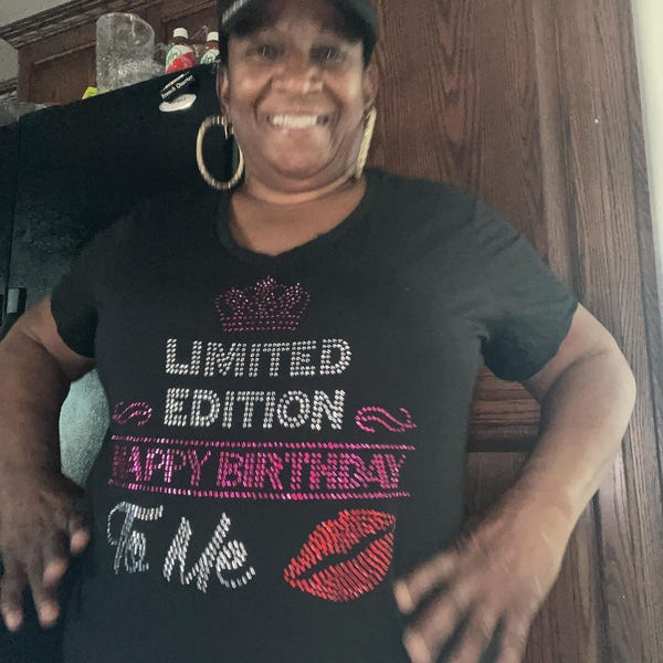 50th Birthday Girl Bling Rhinestone Glitter Shirt Ts For Her