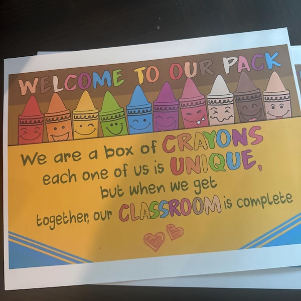 Crayons Poster Digital ,welcome to Our Pack We Are A Box of Crayons ...