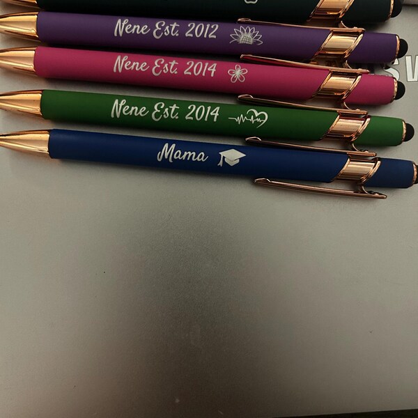 Engraved Ballpoint Pen With Touch Head, Custom Text & Logo Office ...