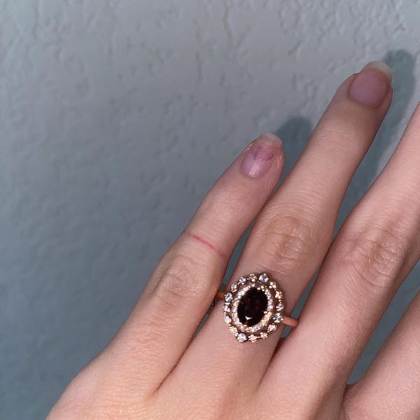 Coffee and Whiskey Engagement Ring Set, His and Her Rose Gold Wedding ...