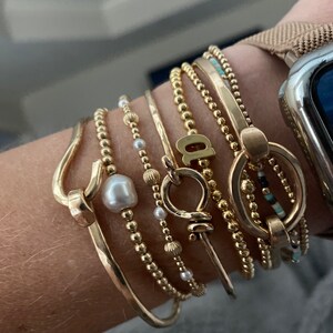 Handmade Stack Bracelets Gold Bracelets 23 and 4 Mm - Etsy