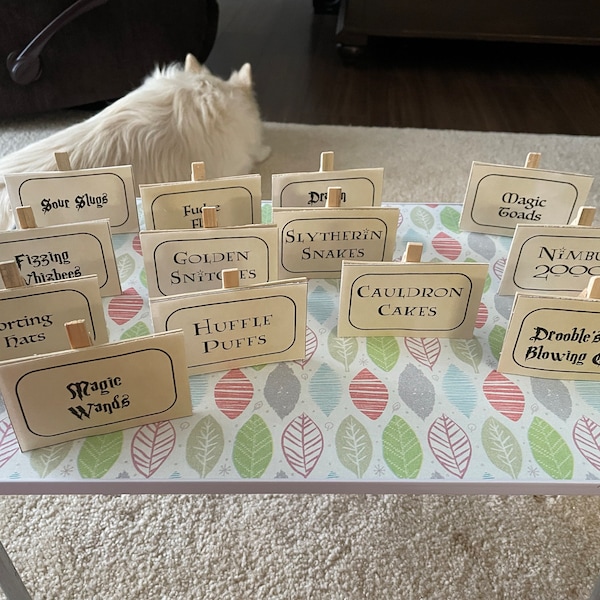 Editable Wizard Food Label Cards, Printable, Magic Theme Party Buffet ...