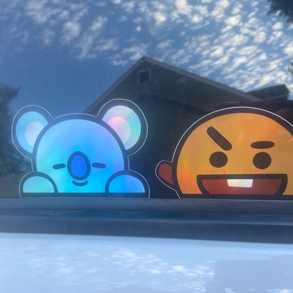 Tata BTS BT21 Peeker Sticker Kpop (holographic) - Etsy