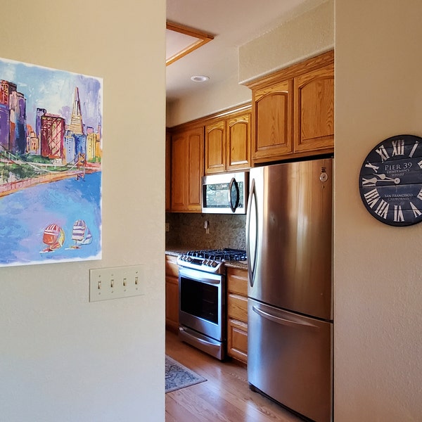 Pier 39 Blue Wall Clock, 8 Sizes to Choose, Made in USA, Lifetime ...
