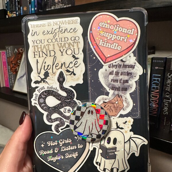 Emotional Support Kindle Heart Sticker Kindle Sticker Bookish Gifts ...