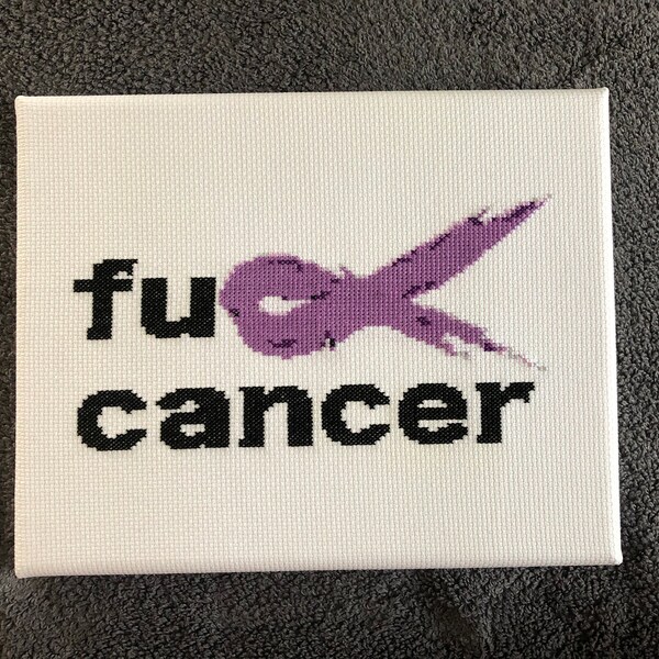 Colon Cancer Ribbon Cross Stitch Pattern - Cancer Fundraiser & Easy ...