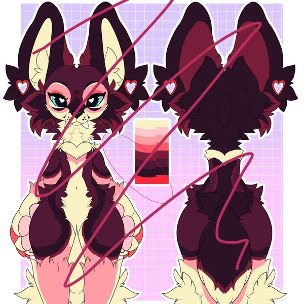 Canine Fursona Adoptable - Chibi OC Reference - Etsy