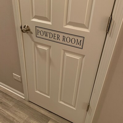 Powder Room Powder Room Decal Wall Decal Vinyl Decal Bathroom Wall ...