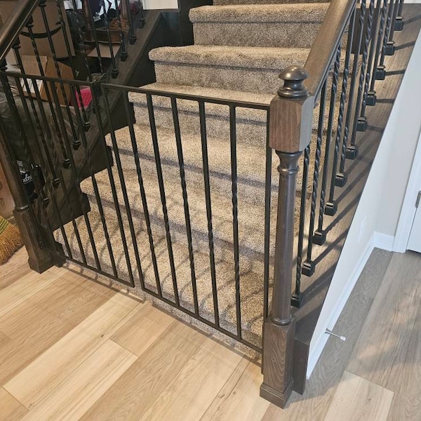Custom Wrought Iron Stairway Gate - Etsy