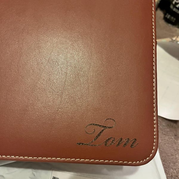 Personalized LEATHER PORTFOLIO for Men Women Corporate Business ...
