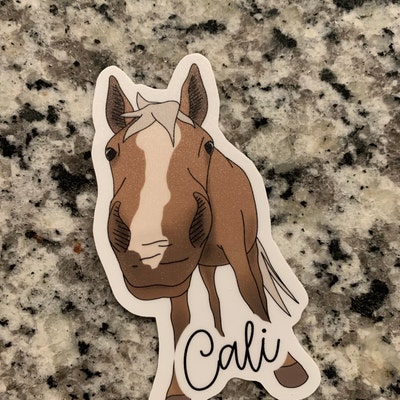 Customizable Horse Sticker Personal Decal Gift for Equestrian Handmade ...