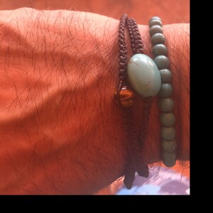 Set of 2 Black & Rust Brown Friendship Macrame Unisex Bracelet, Knotted ...