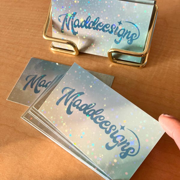 Holographic Business Cards - Etsy