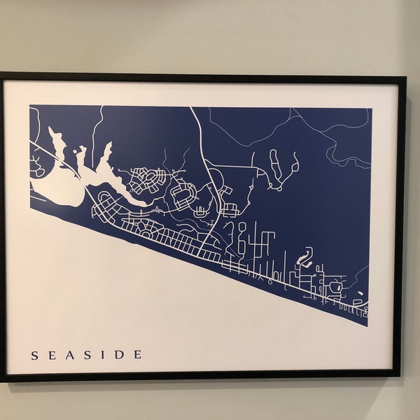 Seaside, FL Map Print Seaside and Seagrove Beach, Florida Poster - Etsy