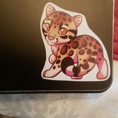 Cute Wild Cat Sticker Set Tiger, Snow Leopard, Lion, Lynx, Caracal ...