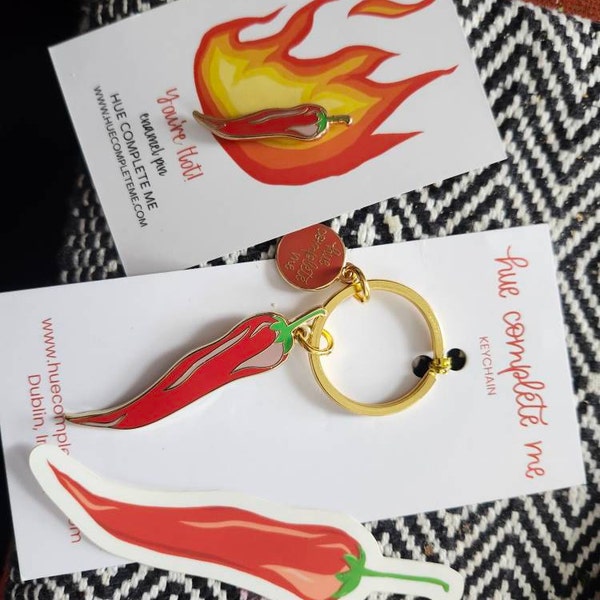 Red Chili Pepper Pin Foodie Gift Culinary Gift Pepper Pin Chili Lapel ...