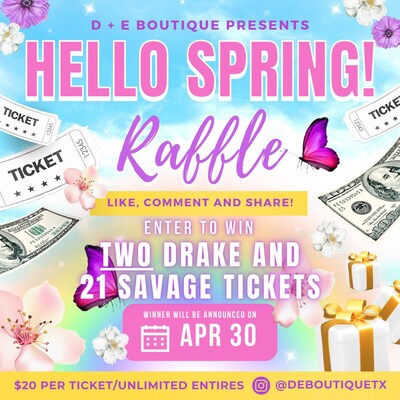 Spring Raffle Flyer, DIY Flyer Template Design, Spring Giveaway Flyer ...