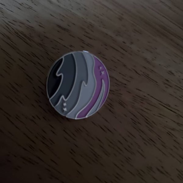 Asexual Pastel Planet Enamel Pin | Ace Pride Aroace Gift Subtle Pins ...