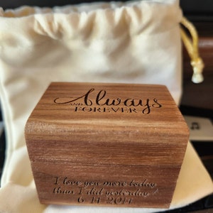 Custom Engraved Wooden Pendant Box, Necklace Bracelet Gift Box, Mothers ...