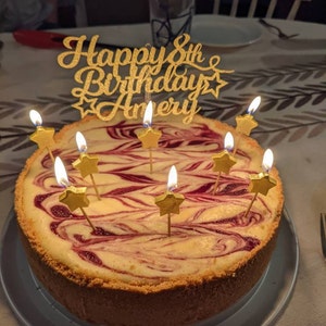 Personalized Cake Topper Custom Happy Birthday Cake Decoration | Etsy