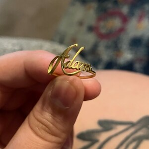 Custom Name Ring Children Name Ring Sterling Silver Ring Personalized ...