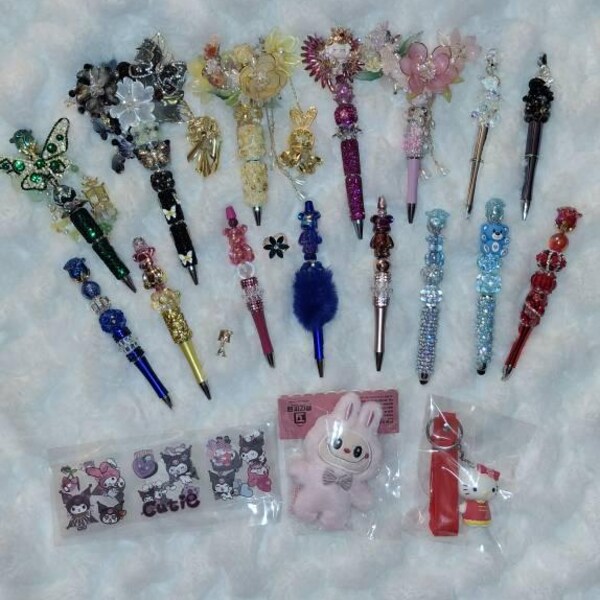 Doll "charlie". Custom Beaded Doll Pen, Doll Pen, Handmade Beadable ...