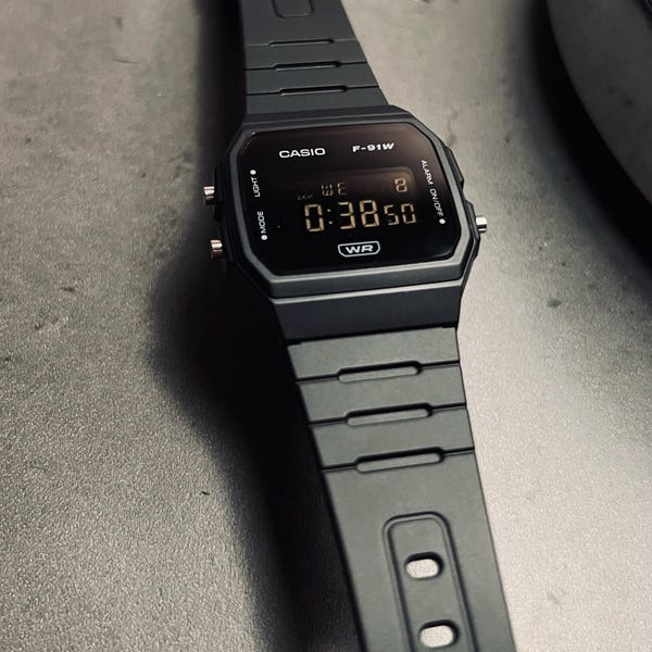 Custom “WRAITH” Modified Watch Based on Casio F91w, New in Box, Digital ...