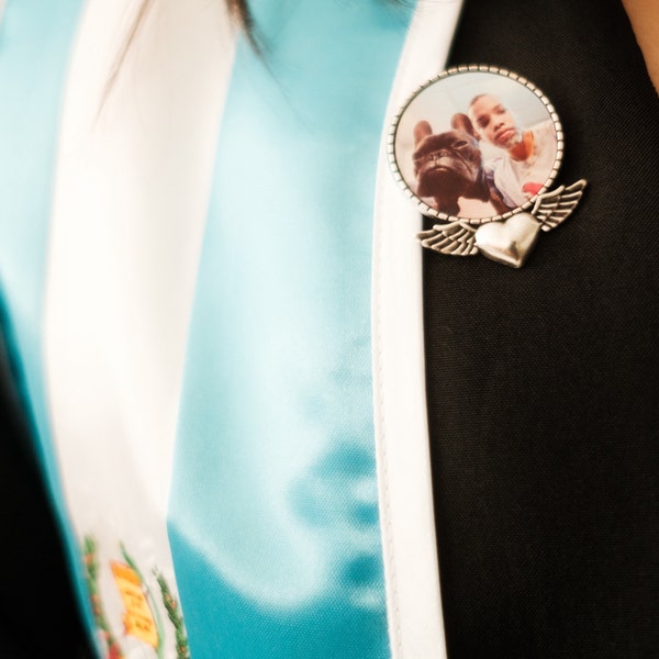 Memorial Pin With Picture Memorial Pin Necklace, Wedding, Groom,bride ...